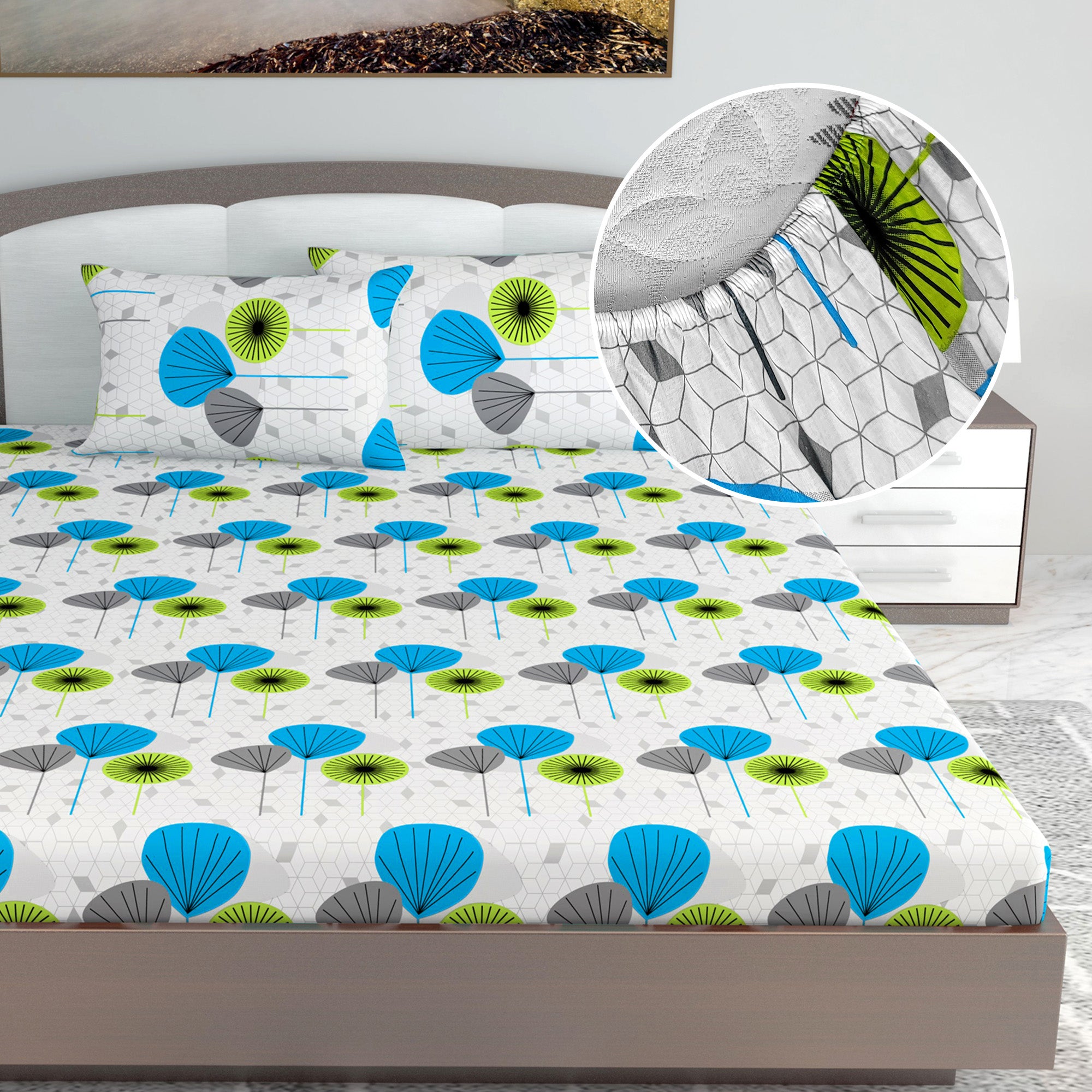 Discover Premium King Double Size Fitted Bedsheets | Elastic Fitted ...
